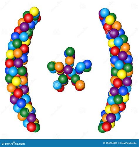 Symbol From Balls Of Rainbow Colors Stock Vector Illustration Of