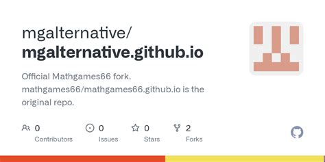 Github Mgalternative Official Mathgames66