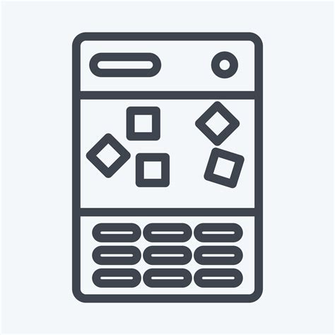 Icon Ice Maker Suitable For Kitchen Appliances Symbol Line Style Simple Design Editable