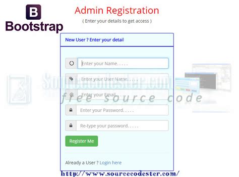 Login And Registration Form Using Bootstrap Sourcecodester