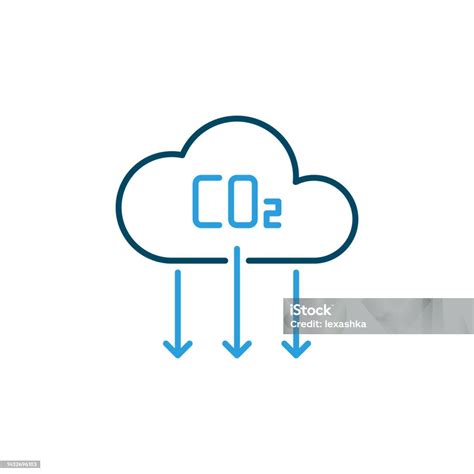 Karbon Dioksida Co2 Konsep Vektor Awan Ikon Modern Ilustrasi Stok Unduh Gambar Sekarang
