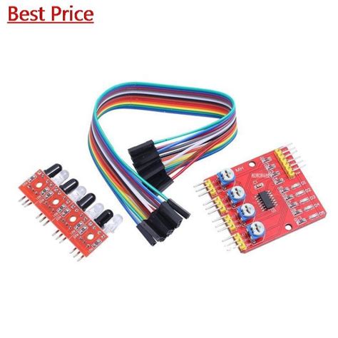 Pcs Lot Way Infrared Tracking Tracking Module Line Patrol Module Obstacle Avoidance