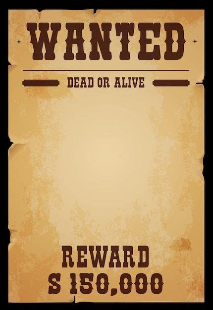 Western Wanted Dead Or Alive Vintage Poster