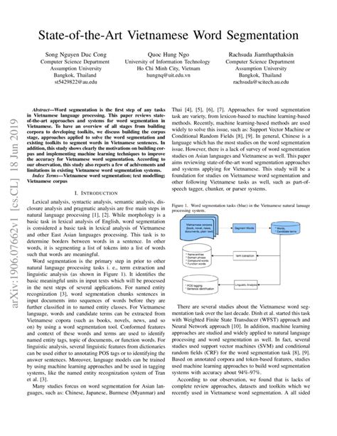 State Of The Art Vietnamese Word Segmentation Deepai