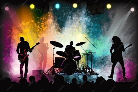 Premium Photo Musicians Playing In Rock Band At Concert On Sound