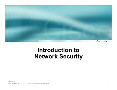 introduction to network security lecture ppt