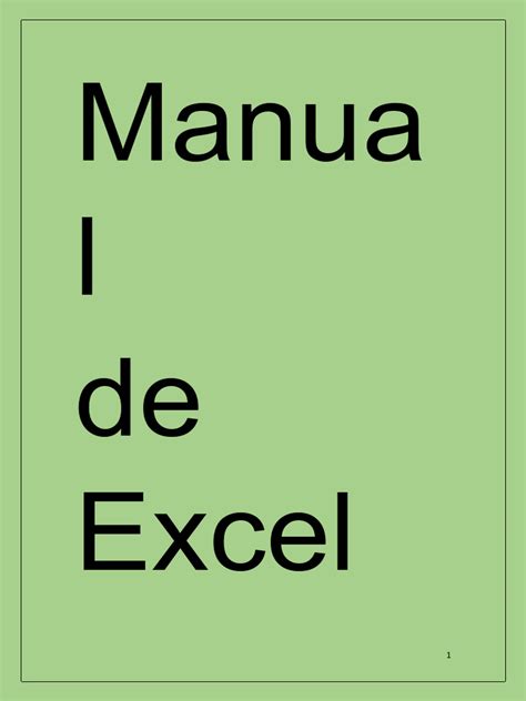 manual excel pdf hoja de cálculo microsoft excel
