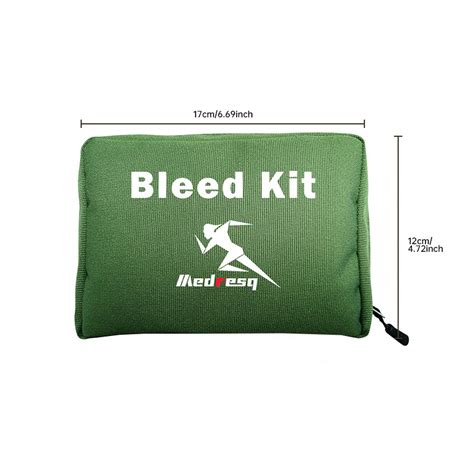 Medresq First Aid Bleeding Control Kit Including Tourniquet Chest Seal Compressed Gauzes And