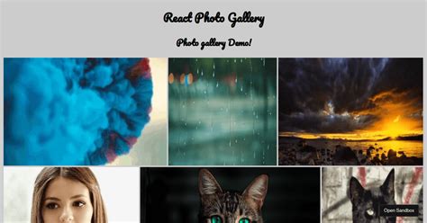 React Photo Gallery Examples Codesandbox