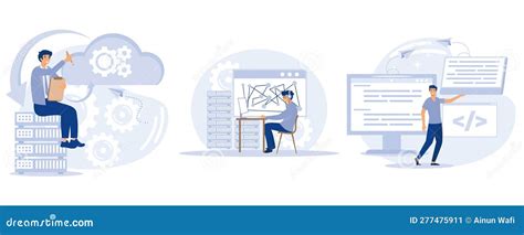 data architecture icon trendy modern flat linear vector data ar