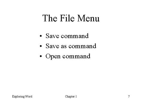 Exploring Microsoft Word Chapter 1 What Will Word