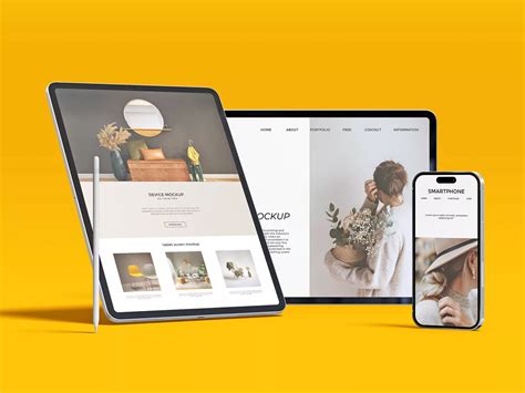 Two Ipad And Iphone Ui Mockup Set