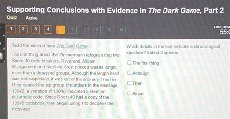 Solved Supporting Conclusions With Evidence In The Dark Game Part 2