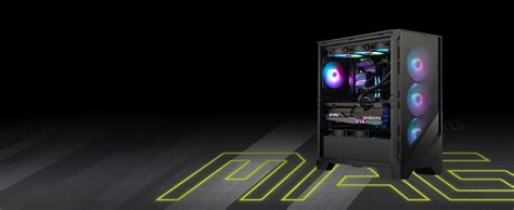 Amazon Com Msi Mag Forge R Airflow Premium Mid Tower Gaming Pc Case Tempered Glass Side