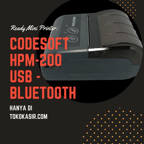 Jual Mini Printer Thermal Bluetooth Codesoft Hp M200 Hpm200 Kota