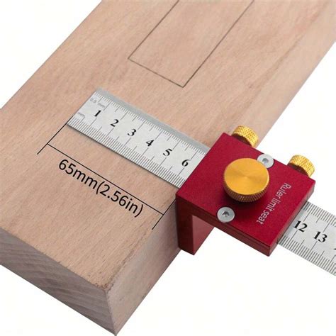 Woodworking Scriber Steel Ruler Scribing Positioning Block