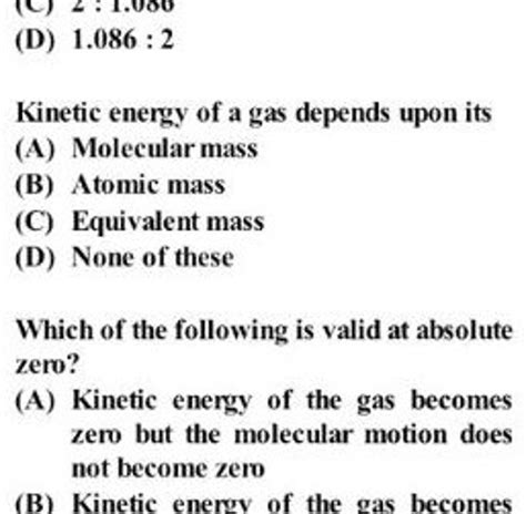 Kinetic Energy Of A Gas Depends Upon Its Filo