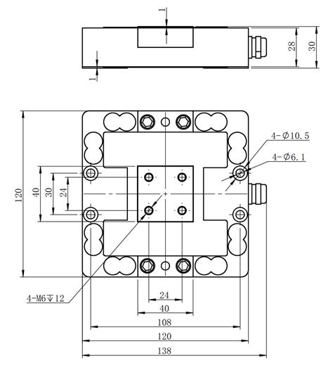 Custom Triaxial Force Sensor Multiple Range Load Cell Nf704c