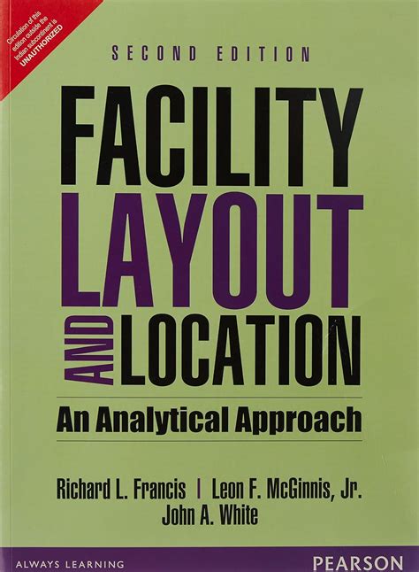 Facility Layout And Location An Analytical Approach 2 Ed Francis
