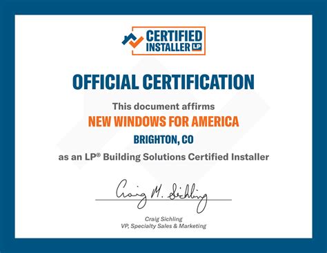 New Windows For America Is Now An LP Building Solutions Certified Installer New Windows For