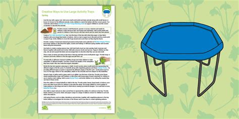 Spring Activities Eyfs For Large Activity Trays Twinkl
