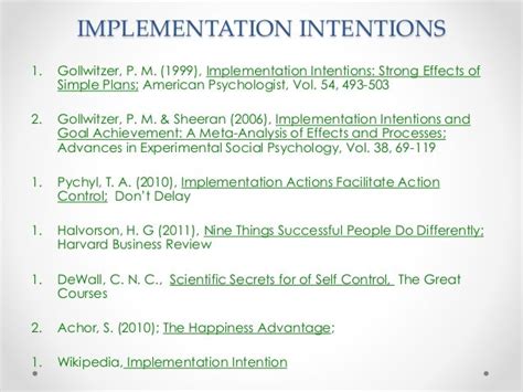 Implementation Intentions