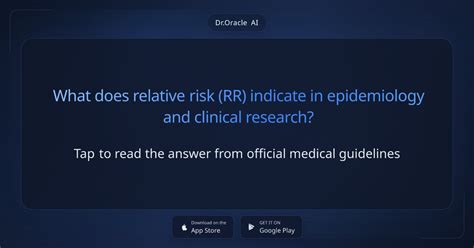 What Does Relative Risk Rr Indicate In Epidemiology And Clinical Research