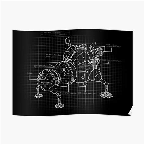 Starbug Schematic Premium Matte Vertical Poster Sold By Brian Robertson Sku 40717351 50 Off