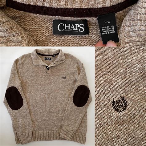 Vintage Henley Knit Oversize Tan Brown Sweater Depop