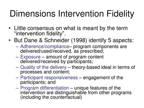Ppt Assessing Intervention Fidelity In Rcts Concepts And Methods Powerpoint Presentation Id
