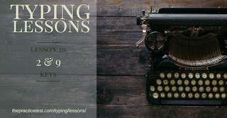 Practice Typing Numbers Row Numbers Typing Lesson 20 9 2 Keys