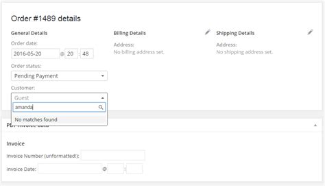 Wordpress Woocommerce Back End Order Customer Not Found Stack Overflow
