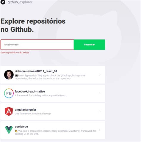 Github Rickson Simoesgithubapicheck 💻react Typescript Tiny App