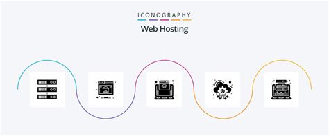 Web Hosting Glyph 5 Icon Pack Including Graph Services Cloud Hosting Server Cloud 19457263