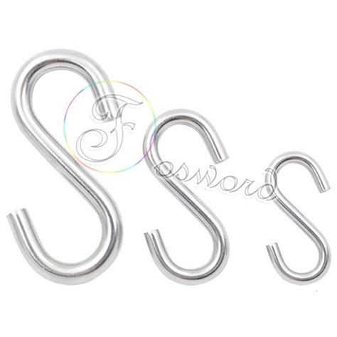 S Hook Stainless Steel 304 Hooks For Hanging Clothes 2mm 3mm 4mm 5mm