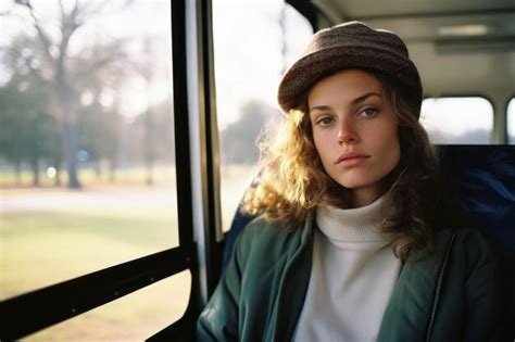 Woman Hat Sitting Bus Images Free Download On Freepik