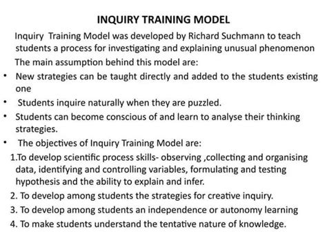 Inquiry Training Model Ppt