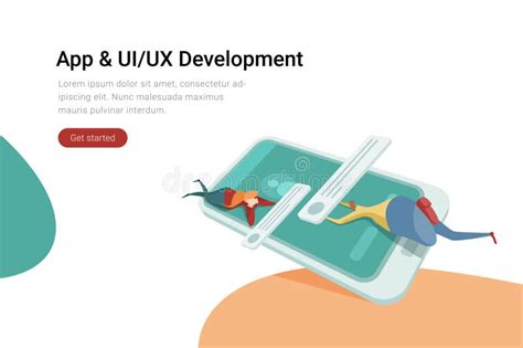 Application App Ui Ux Design Development Concept Man And Woman