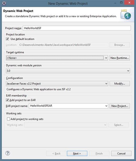 Jsf Javaserver Faces Hello World Eclipse Java Desenvolvimento