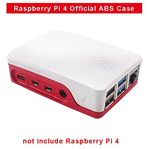 Official Raspberry Pi 4b Case Red And White Plastic Box Protective