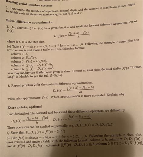 Solved Oating Point Number Systems 1 Determine The Number