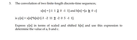 solved the convolution of two finite length discrete time