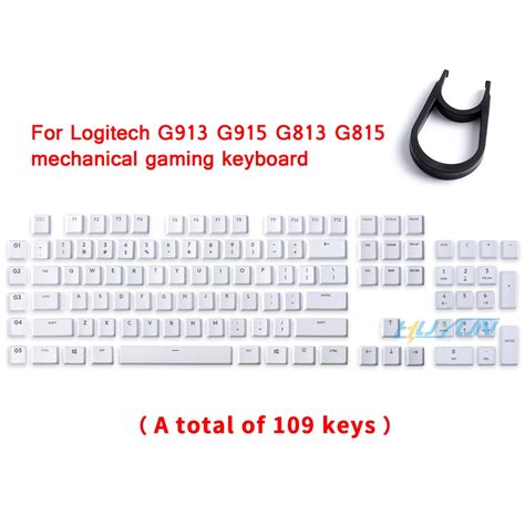 A Full Set G915 Tkl 87 109 Key Caps White For Logitech G813 G913 G815