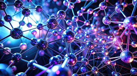 A Glowing 3d Molecular Structure Abstract Night Photography Unveiling The Intricate Connections