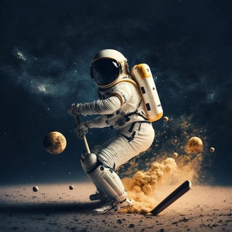 premium ai image astronaut in the outer space over the planet earth