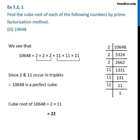 Ex Find Cube Root Of By Prime Factorisation Method