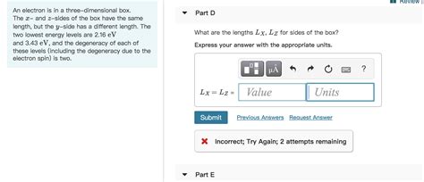 solved review part d an electron is in a three dimensional