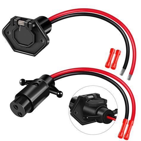 Buy 12v 8 Gauge 2 Wires Trolling Motor Plugs And Receptacle Kit