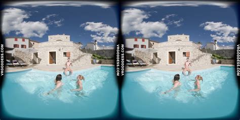 Kristina Emmux And Rebeka Ruby Poolside Naked Sunbathing Swimming Italian Villa VR Porn Video