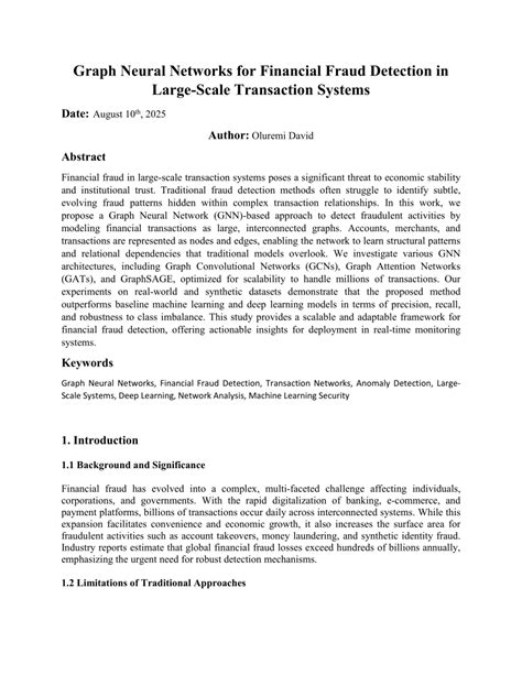 Pdf Graph Neural Networks For Financial Fraud Detection In Large